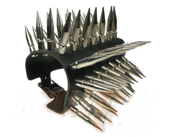 80's Metal - 7 Row Large Spike Arm Gauntlet | 80's Metal | 80's Metal