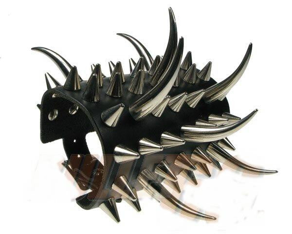 80's Metal - 7 Row Cone & Large Tusk Arm Gauntlet | 80's Metal | 80's Metal